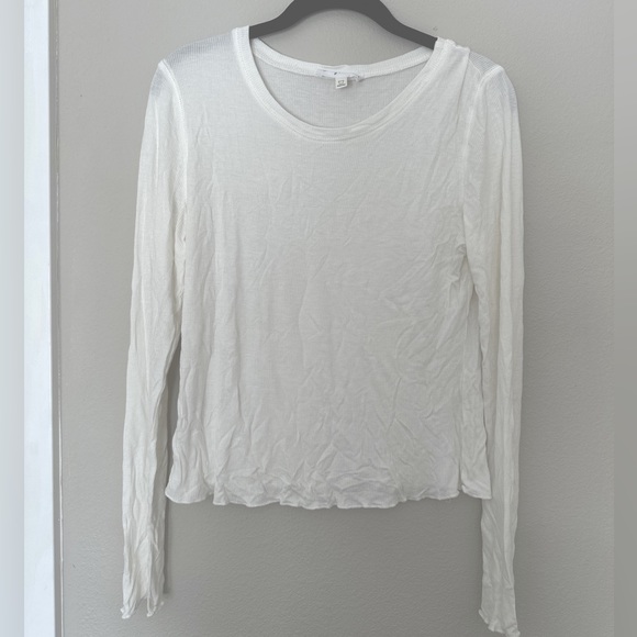 Carly Jean Los Angeles | Tops | Carly Jean Los Angeles White Scallop ...